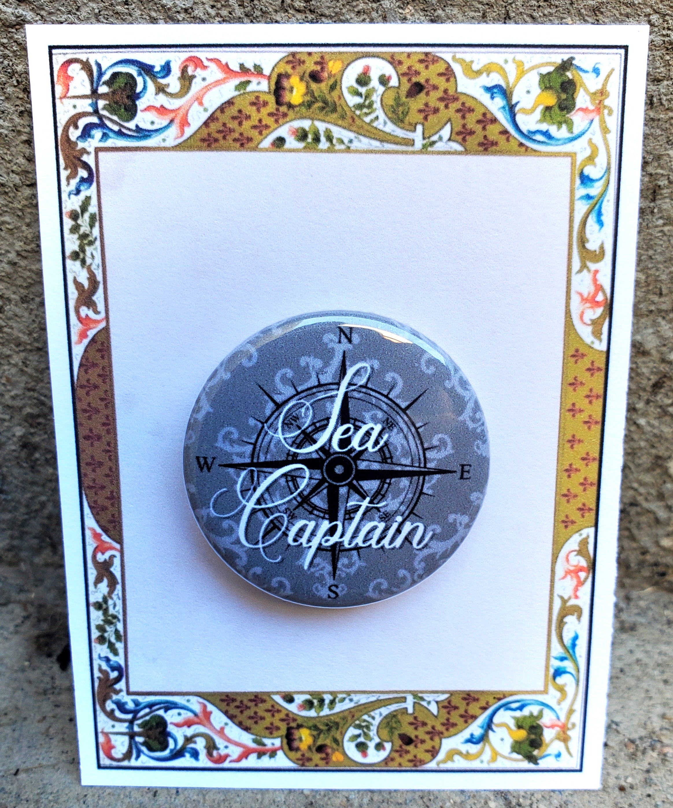 TWELFTH NIGHT "Sea Captain" Metal Pinback Button – The Lobby Boutique