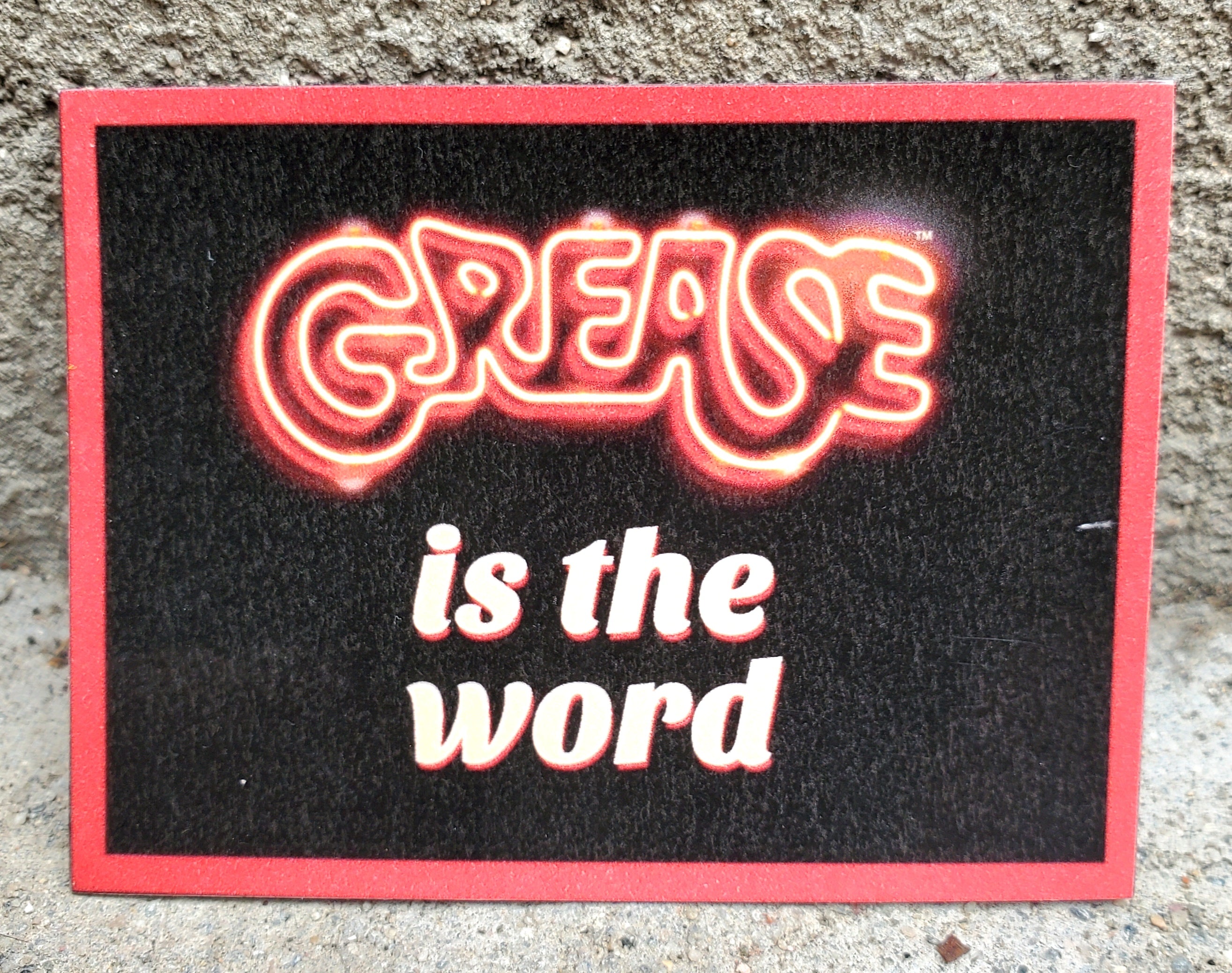 GREASE "Grease is the Word" Refrigerator Magnet – The Lobby Boutique
