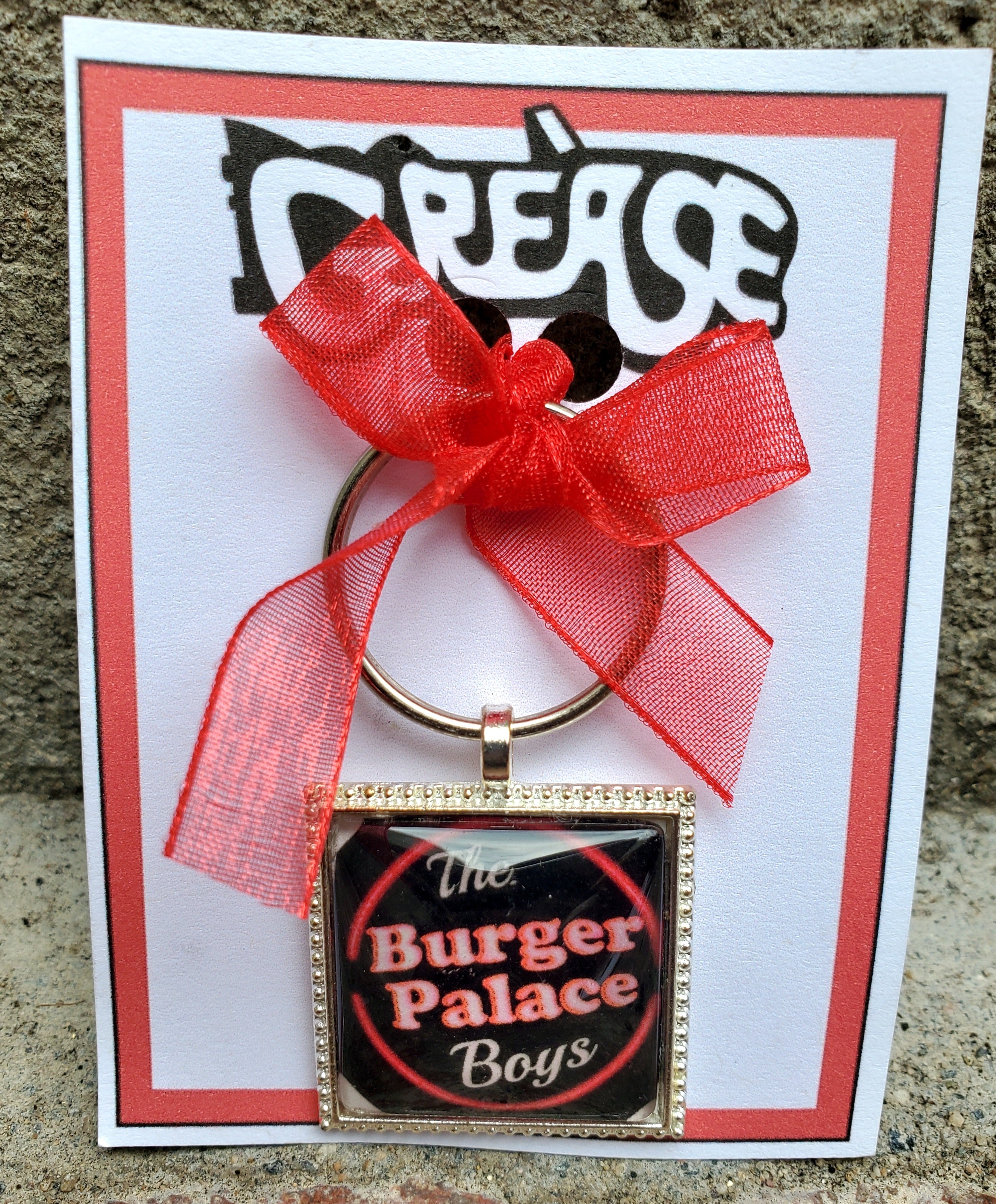 GREASE "Burger Palace Boys" Glass Cabachon Keychain – The Lobby Boutique