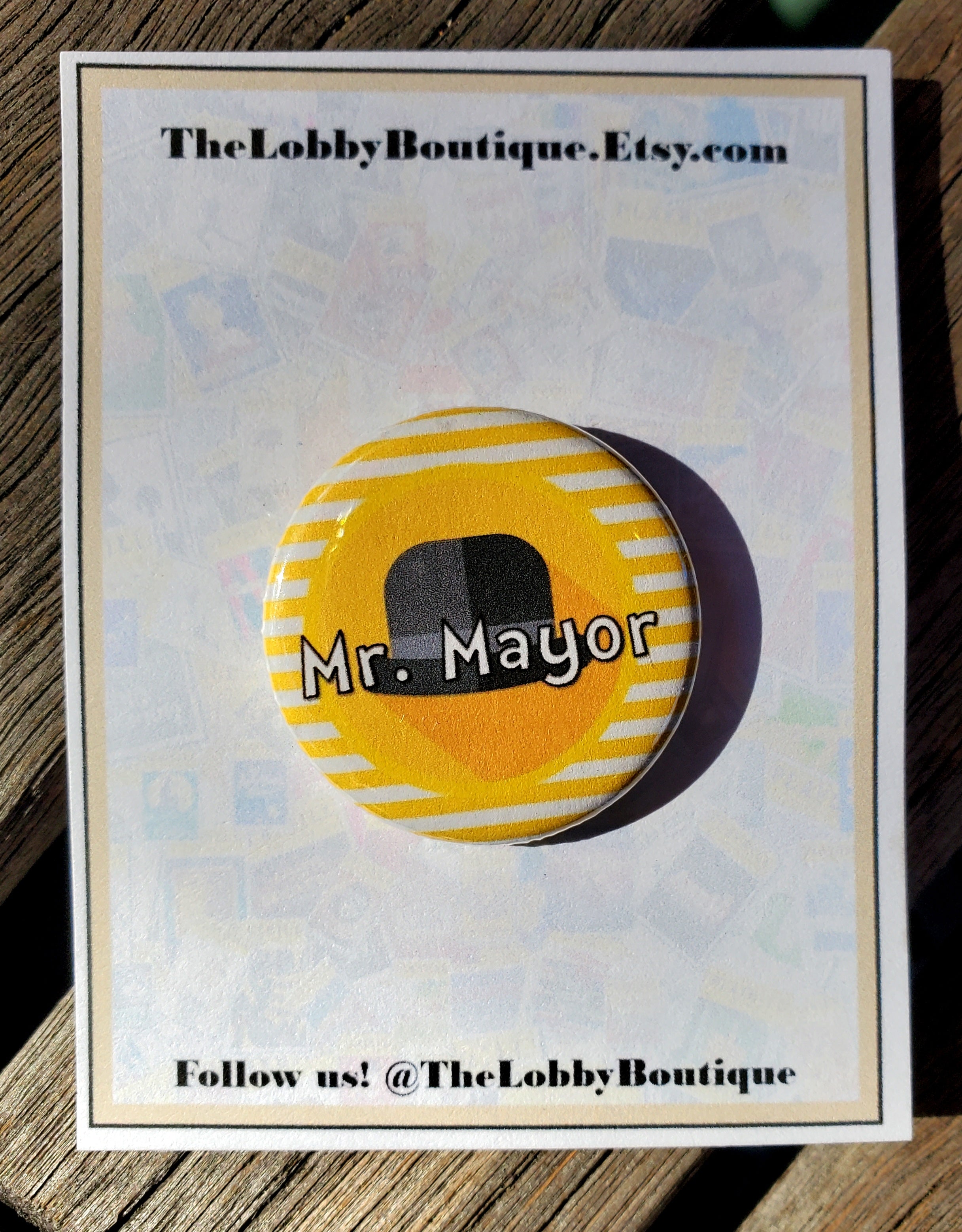 DR. SEUSS "Mr. Mayor" Metal Pinback Button – The Lobby Boutique