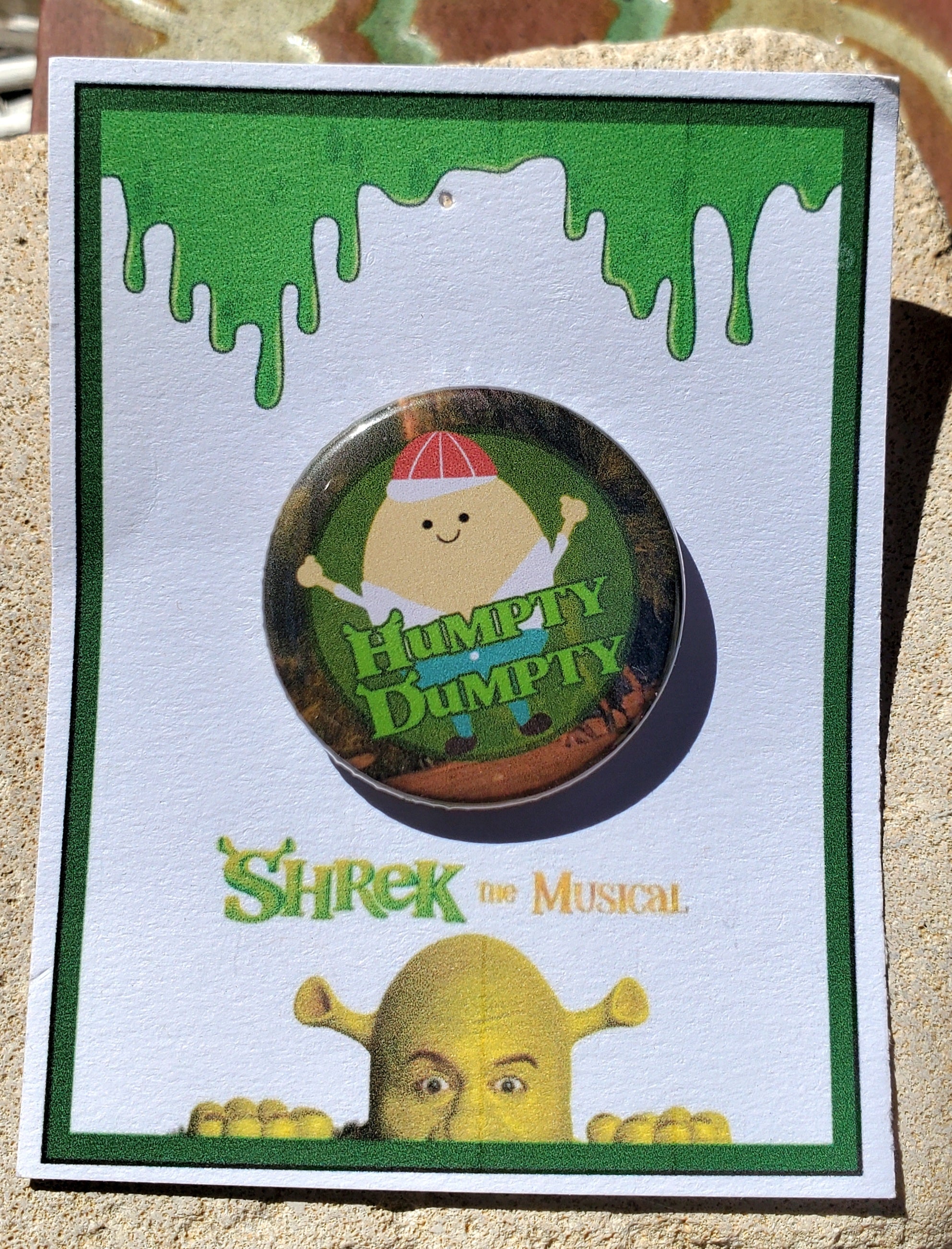 SHREK "Humpty Dumptyh" Metal Pinback Button – The Lobby Boutique