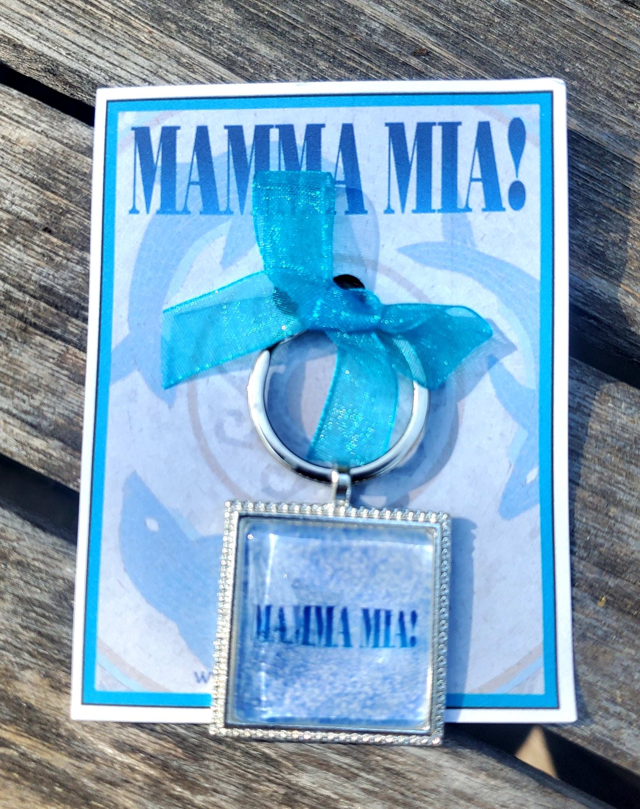 MAMMA MIA "Show Logo" Glass Cabachon Keychain – The Lobby Boutique